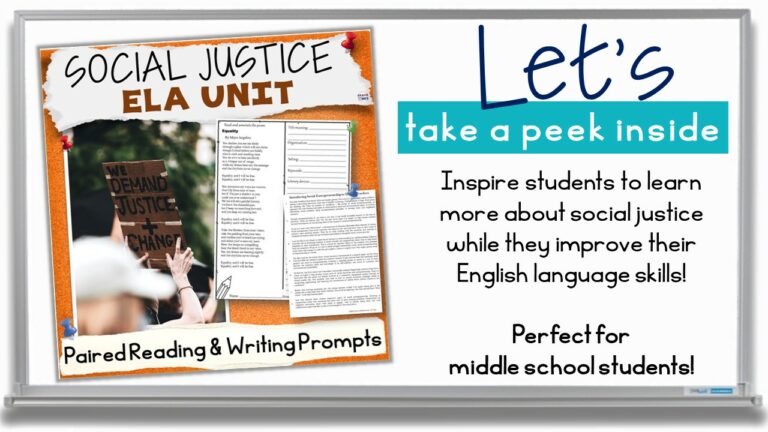 Social Justice Unit - Reading Activities, Writing Prompts - Print and ...