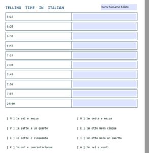 TELLING TIME IN ITALIAN | Made By Teachers