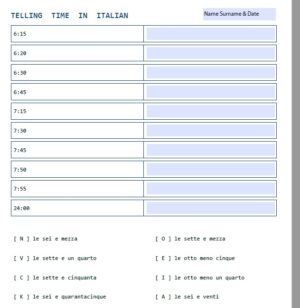 TELLING TIME IN ITALIAN | Made By Teachers