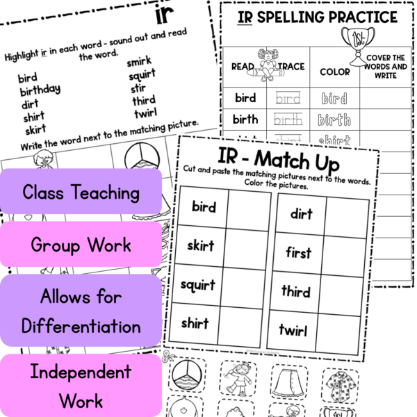 Bossy R Controlled Vowels Worksheets for IR | Made By Teachers