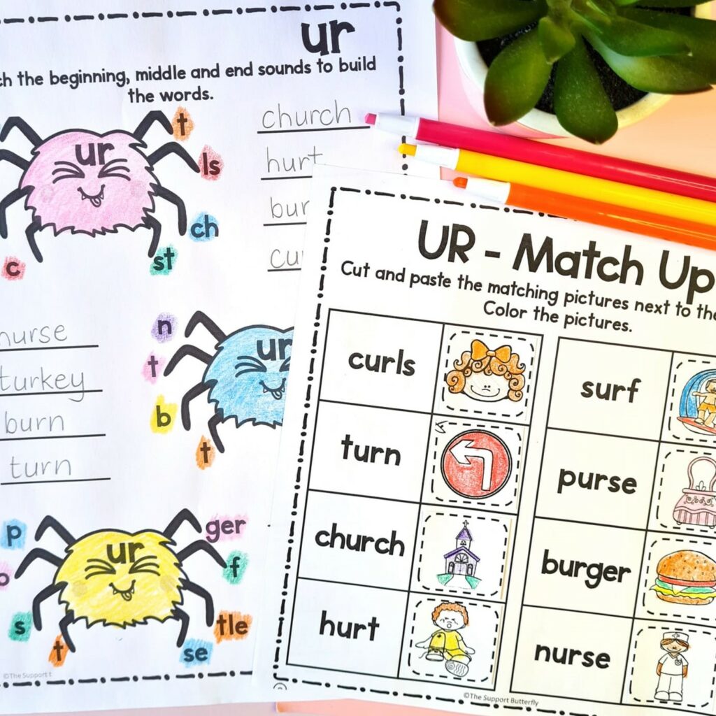 Bossy R Controlled Vowels Worksheets for UR | Made By Teachers
