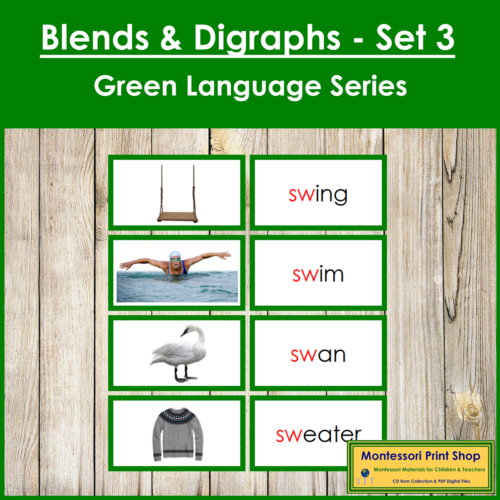 Green Blends & Digraphs - Set 3 (photos) | Made By Teachers
