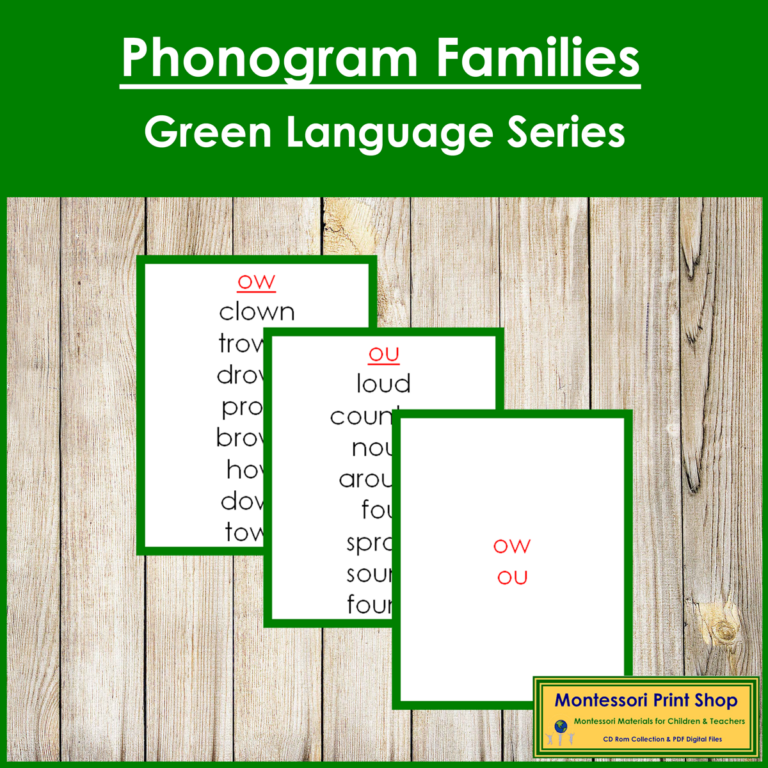 Montessori Green Phonogram Language Series | Made By Teachers