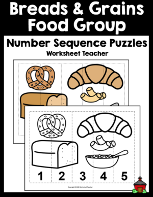 Breads & Grains Food Group Number Sequence Puzzles | Made By Teachers