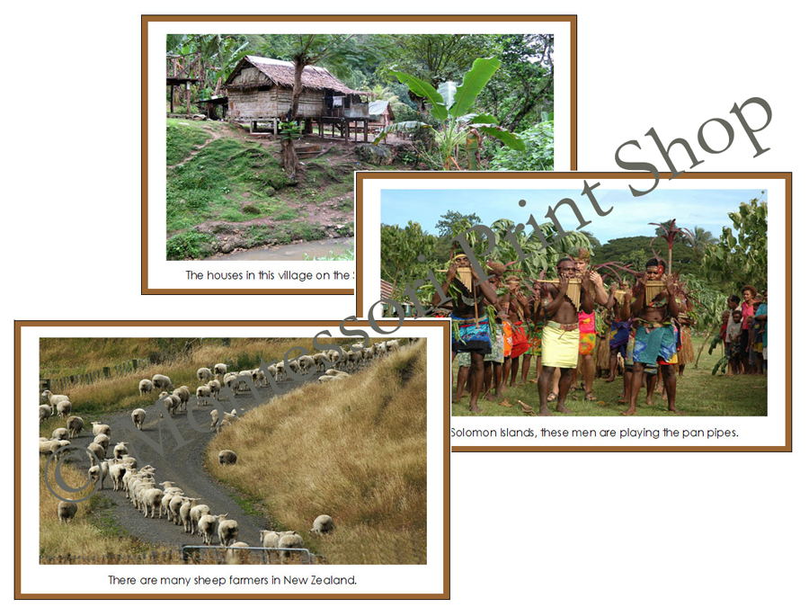 Australia/Oceania Continent Cards (color borders) - Montessori ...