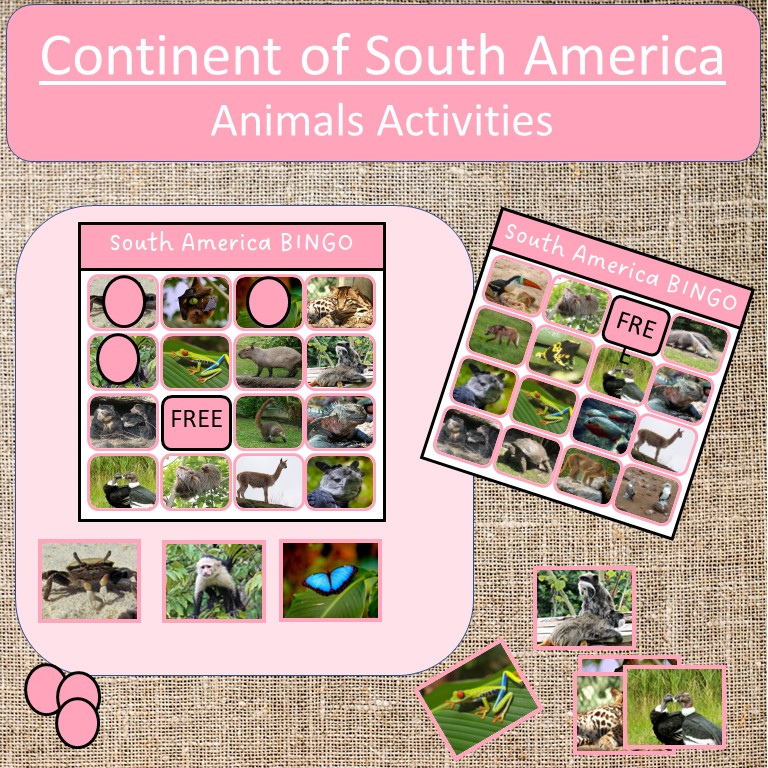Continent of South America Animal activities | Made By Teachers