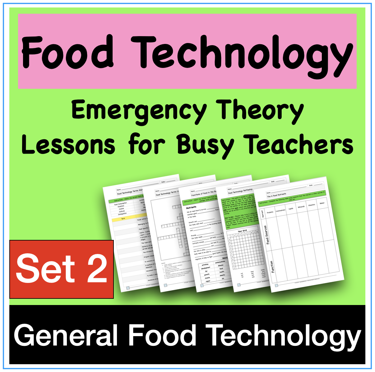 Food Technology Lessons - Set 2 "General Food Technology" | Made By ...