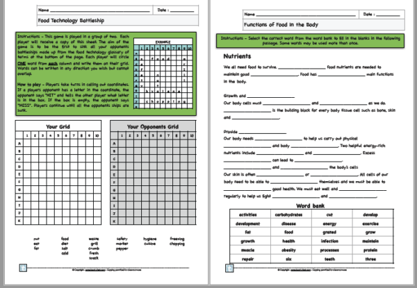 Food Technology Lessons - Set 2 "General Food Technology" | Made By ...