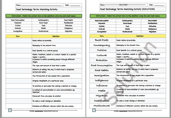 Food Technology Lessons - Set 2 "General Food Technology" | Made By ...