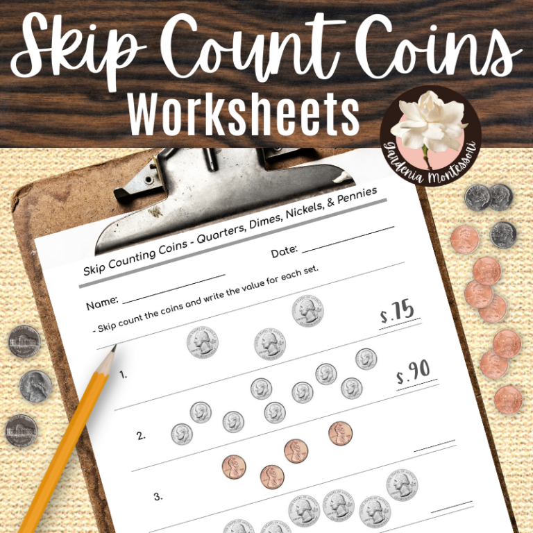Skip Counting Coins BUNDLE - Montessori Money Count Like Coins Cards ...