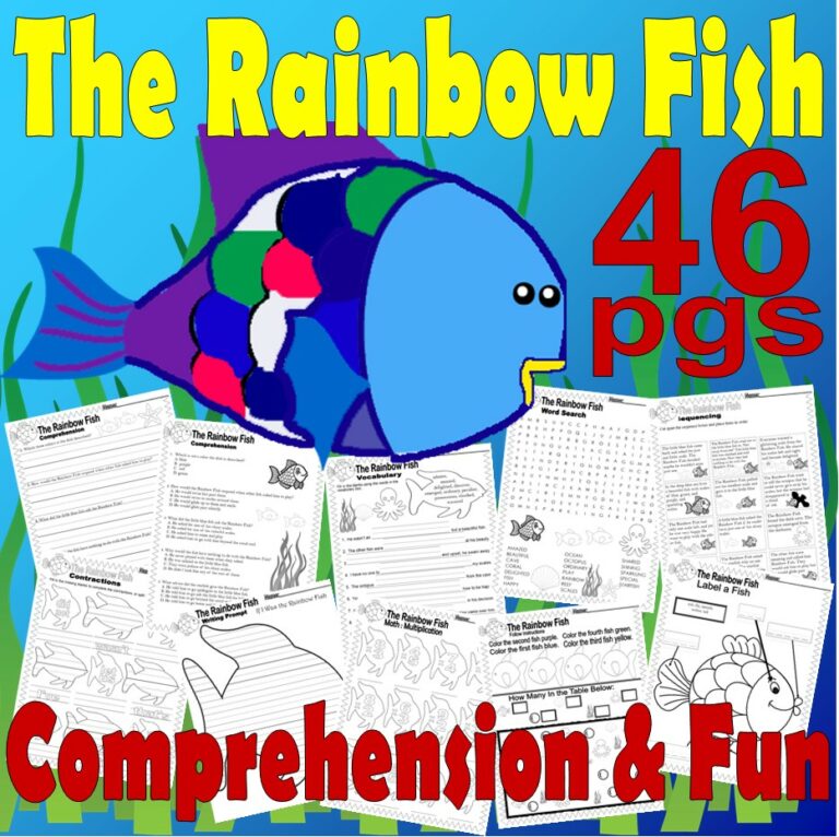 The Rainbow Fish Book Companion Reading Comprehension | Made By Teachers