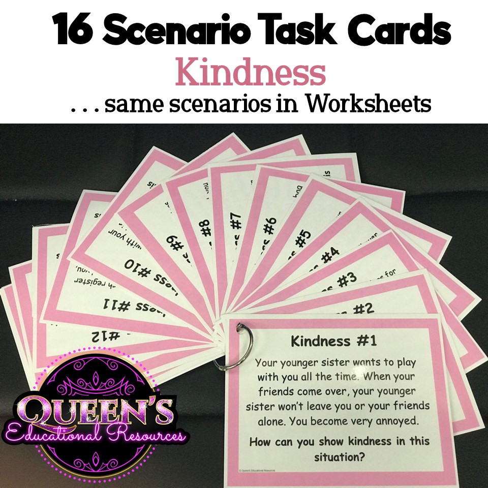 Kindness Scenario Task Cards and Worksheets | Made By Teachers