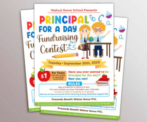 Principal For A Day Customizable School Event Fundraiser Template ...