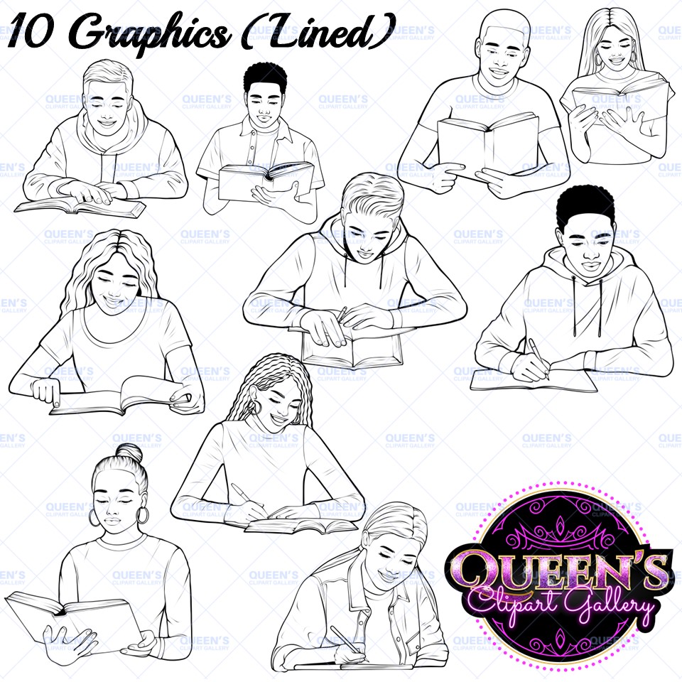 Teenagers Studying Clipart, High School Teens Clipart, Teens Clipart ...