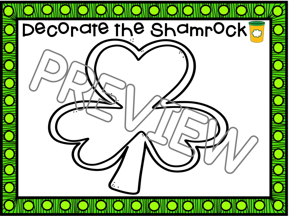 St. Patrick's Day Playdough Mats | Made By Teachers