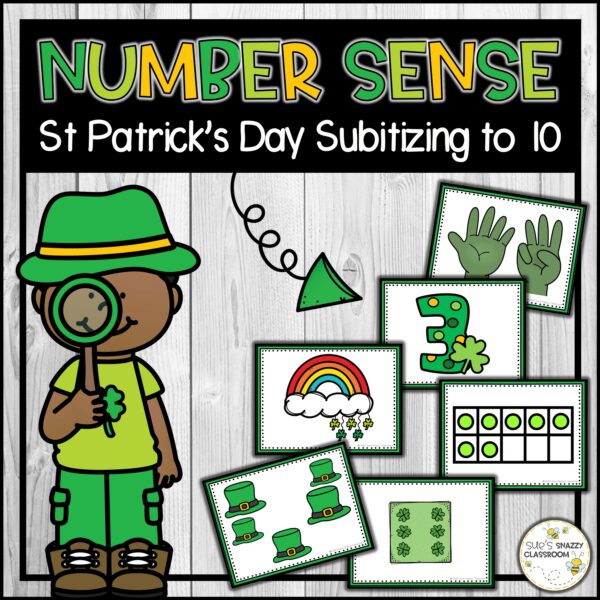 St Patrick's Day Themed Subitizing Cards to 10 - Number Sense Practice ...