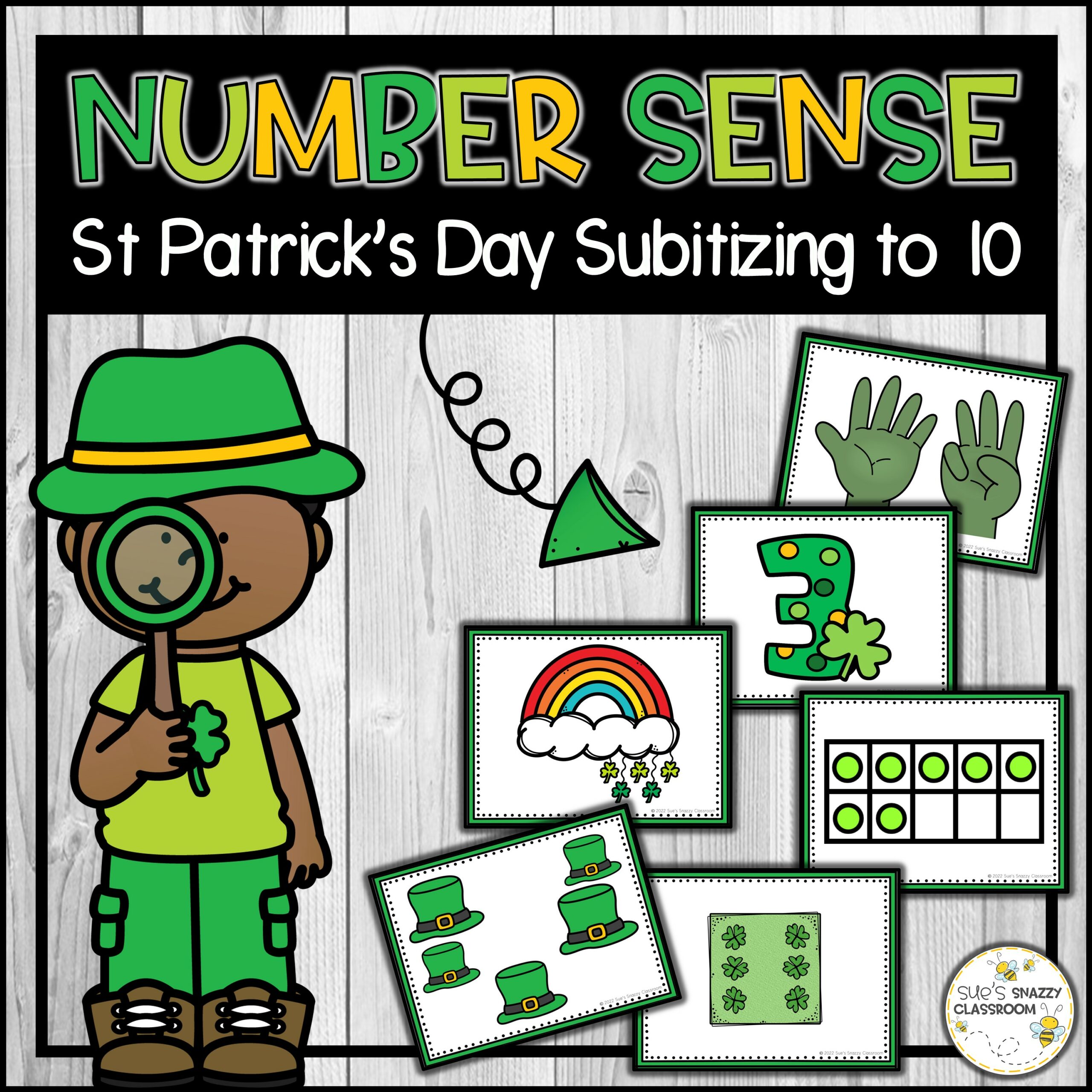 St Patrick's Day Themed Subitizing Cards to 10 - Number Sense Practice ...