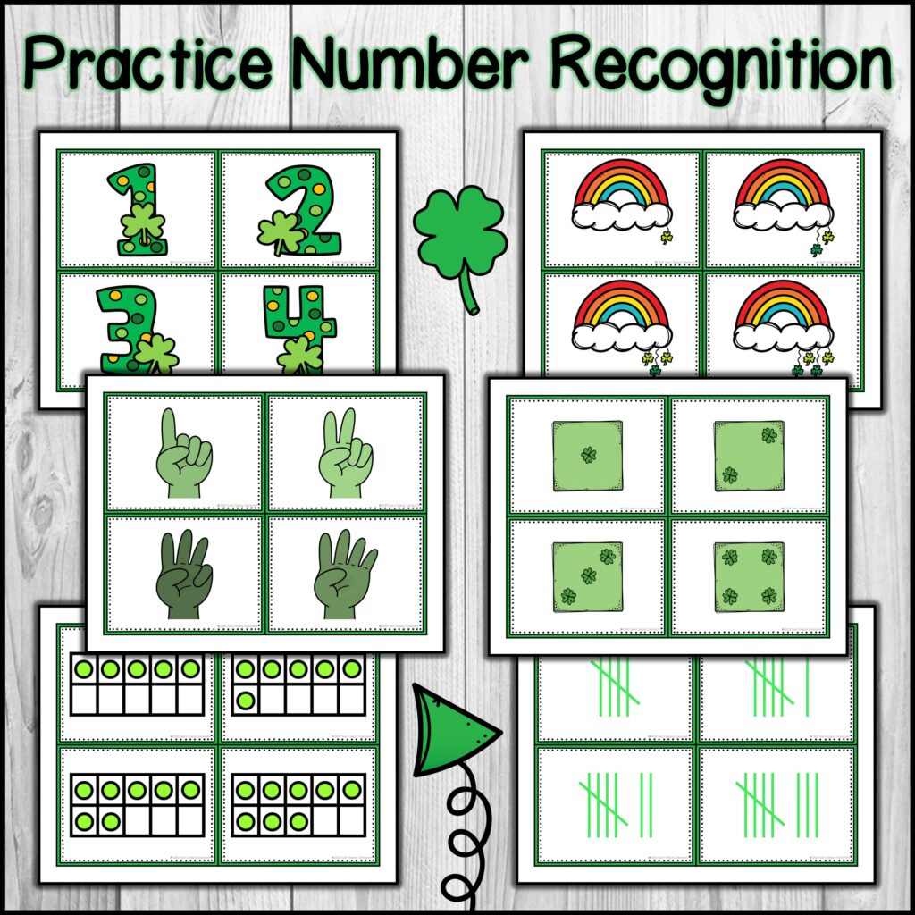 St Patrick's Day Themed Subitizing Cards to 10 - Number Sense Practice ...