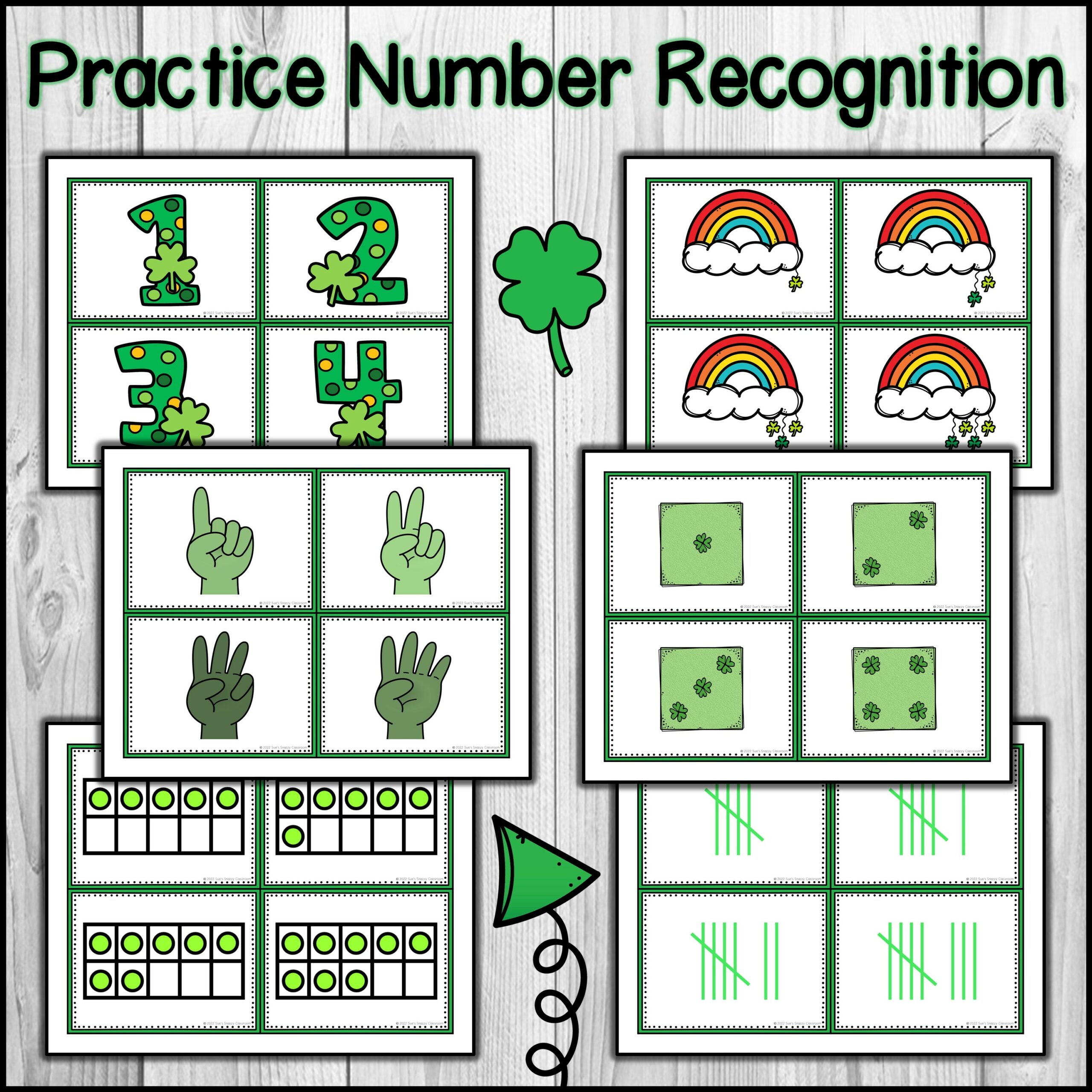 St Patrick's Day Themed Subitizing Cards to 10 - Number Sense Practice ...