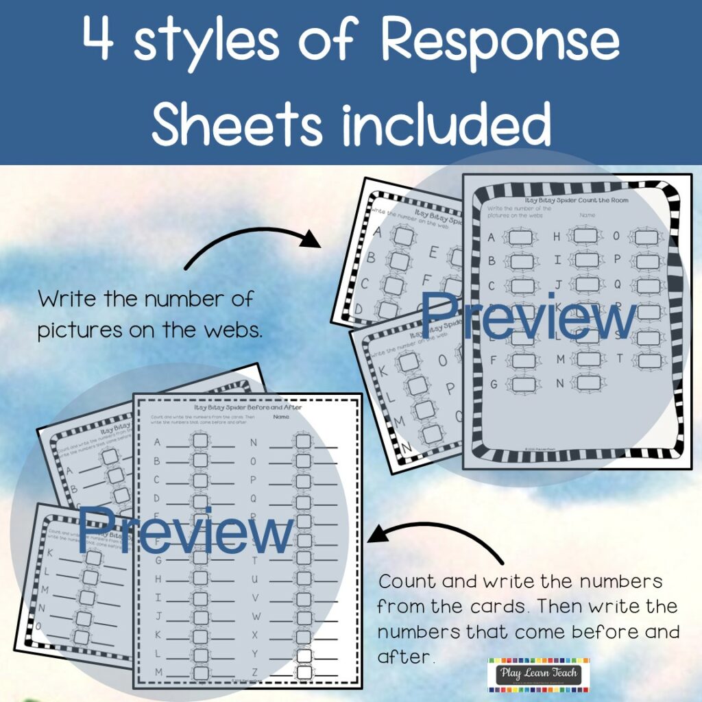 Itsy Bitsy Spider Count the Room 1 - 20 | Made By Teachers