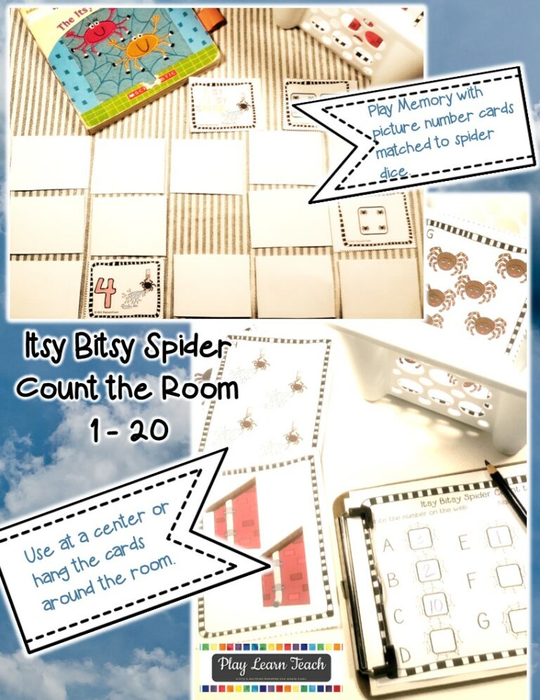 Itsy Bitsy Spider Count the Room 1 - 20 | Made By Teachers
