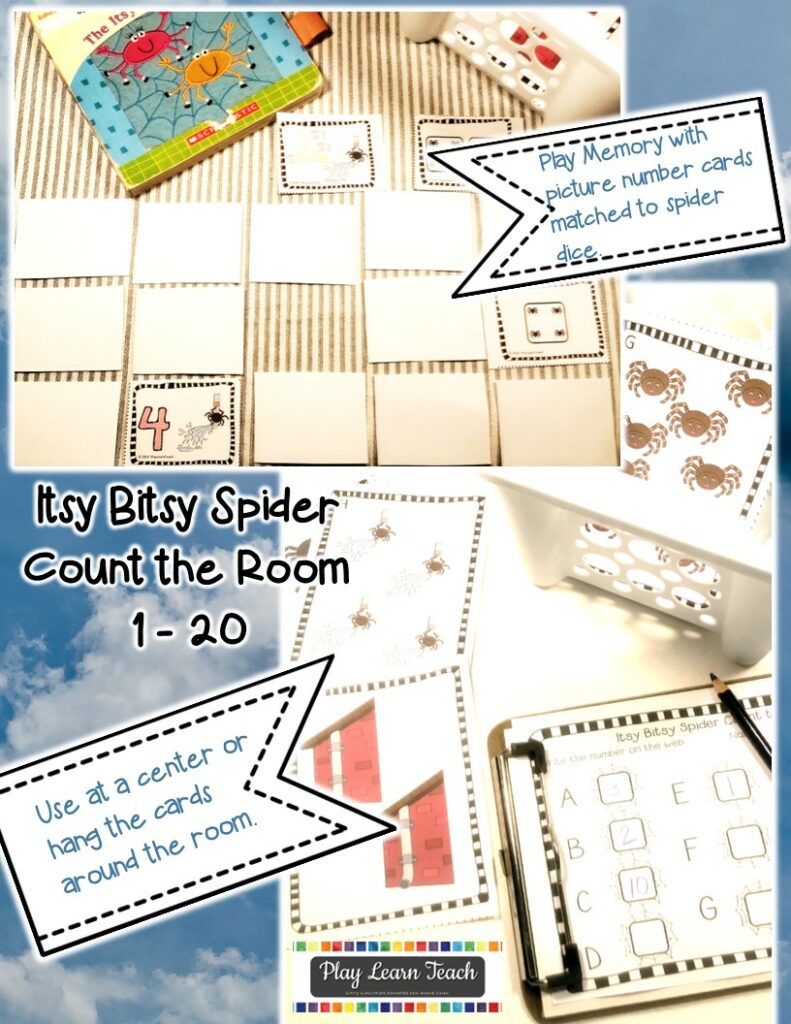 Itsy Bitsy Spider Count the Room 1 - 20 | Made By Teachers