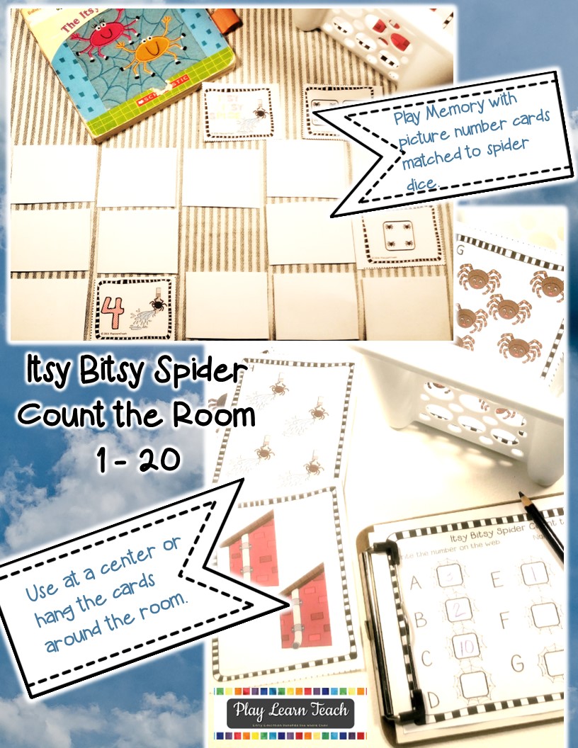 Itsy Bitsy Spider Count the Room 1 - 20 | Made By Teachers