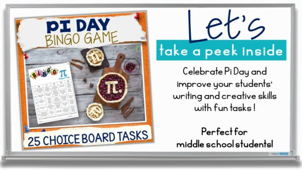 Pi Day Activities Bingo Game - March 14 NO PREP Choice Board with Fun ...