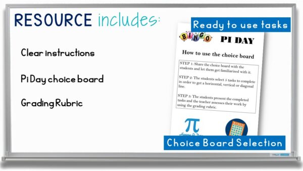 Pi Day Activities Bingo Game - March 14 NO PREP Choice Board with Fun ...