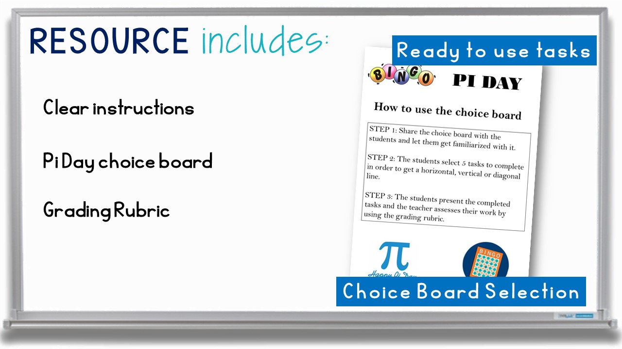 Pi Day Activities Bingo Game - March 14 NO PREP Choice Board with Fun ...