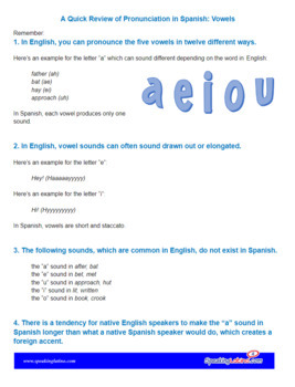 An Introduction to Spanish Phonetics - Sub Lesson Plan for Advanced ...