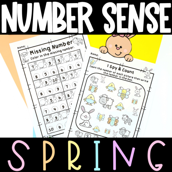 Spring Number Sense worksheets Counting Number Sequences Pre-K ...