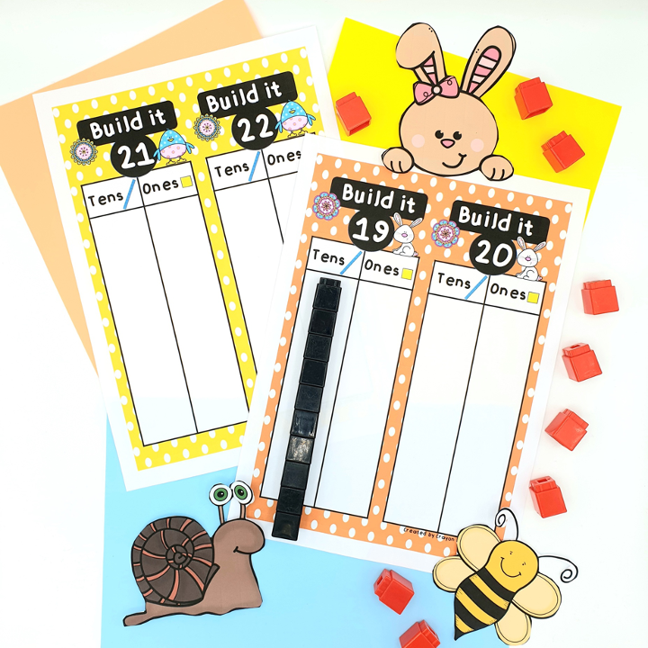 Spring Place Value Activity Tens and Ones Kindergarten 1st Grade 2nd ...