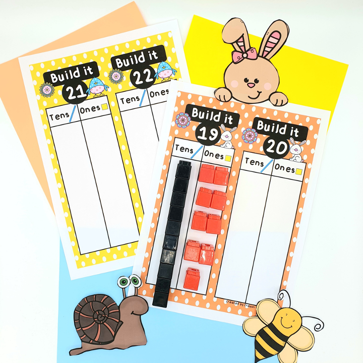 Spring Place Value Activity Tens and Ones Kindergarten 1st Grade 2nd ...