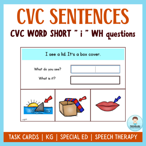 CVC Sentences short 'i' simple sentence comprehension Task cards | Made ...