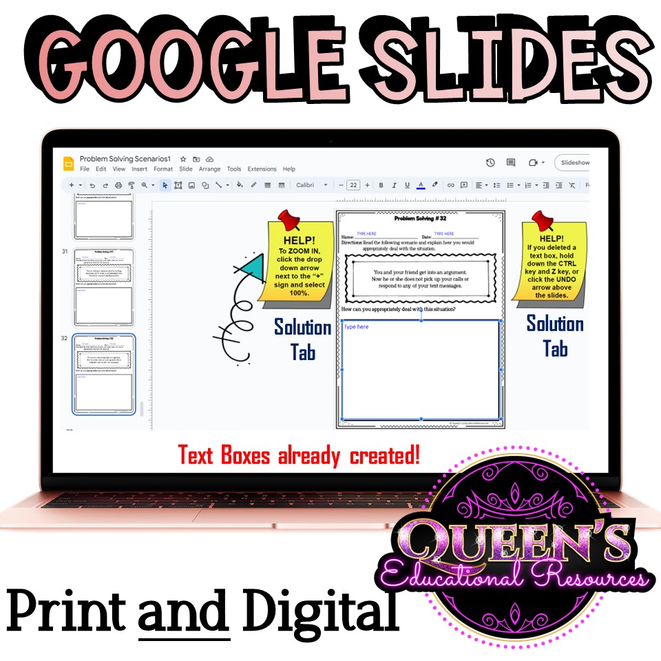 Problem Solving Scenario Task Cards and Worksheets | Made By Teachers