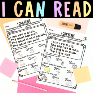 Reading Comprehension Passages Worksheets Guided Reading Kindergarten ...