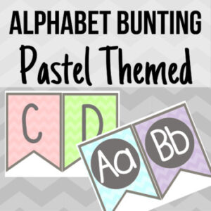 Alphabet Number Bunting Bundle Pastel Class Decor Pre-K Kindergarten ...