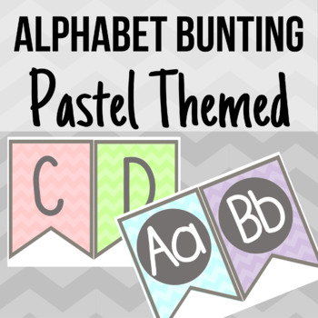 Alphabet Bunting Pastel Class Decor Pre-K Kindergarten 1st Grade | Made ...