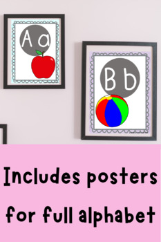 Alphabet Posters Class Decor Pastel Upper and Lower Case Pre-K ...