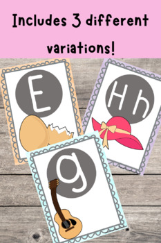 Alphabet Posters Class Decor Pastel Upper and Lower Case Pre-K ...