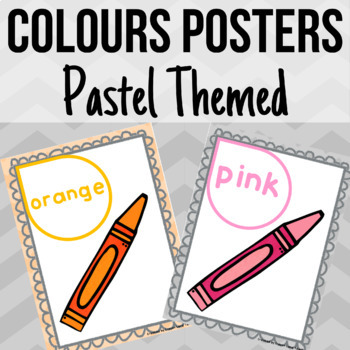 Colour/Color Posters Pastel Class Decor Pre-K Kindergarten | Made By ...