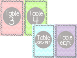 Table Signs Numbers Pastel Classroom Decor Kindergarten 1st Grade ...