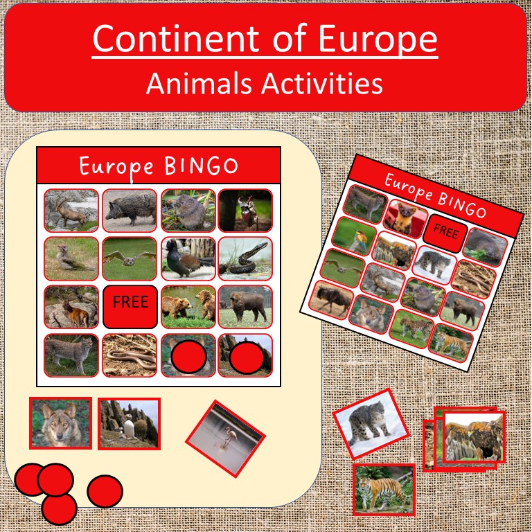 Continent of Europe Animal activities | Made By Teachers
