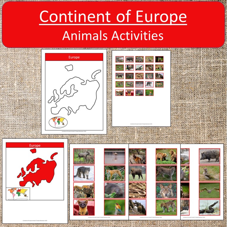 Continent of Europe Animal activities | Made By Teachers
