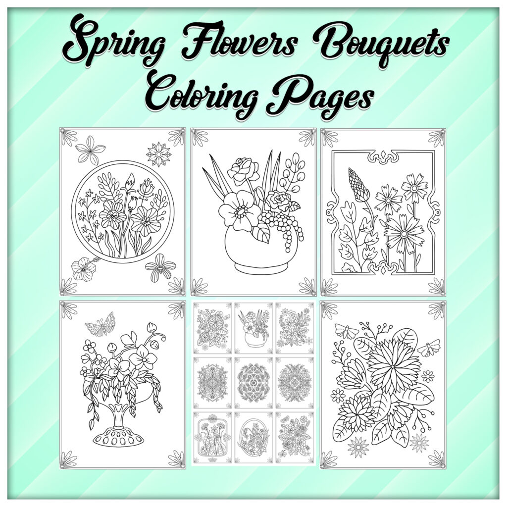 Spring Flowers Bouquets Coloring Pages | Made By Teachers