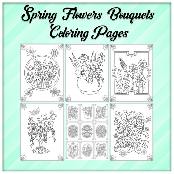 Spring Flowers Bouquets Coloring Pages | Made By Teachers