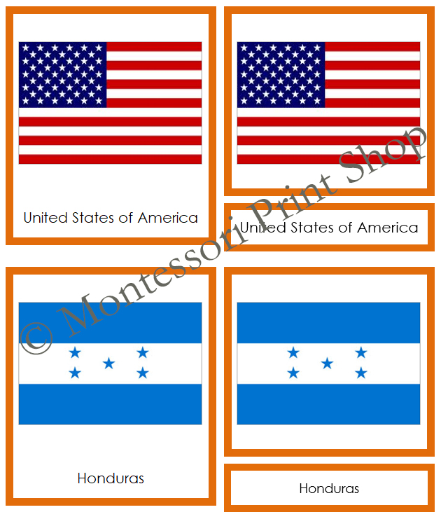 North America Continent Bundle (Color Borders) - Montessori Geography ...