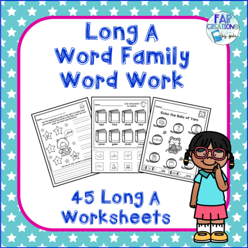 Long A CVCe Word Family Word Work | Made By Teachers