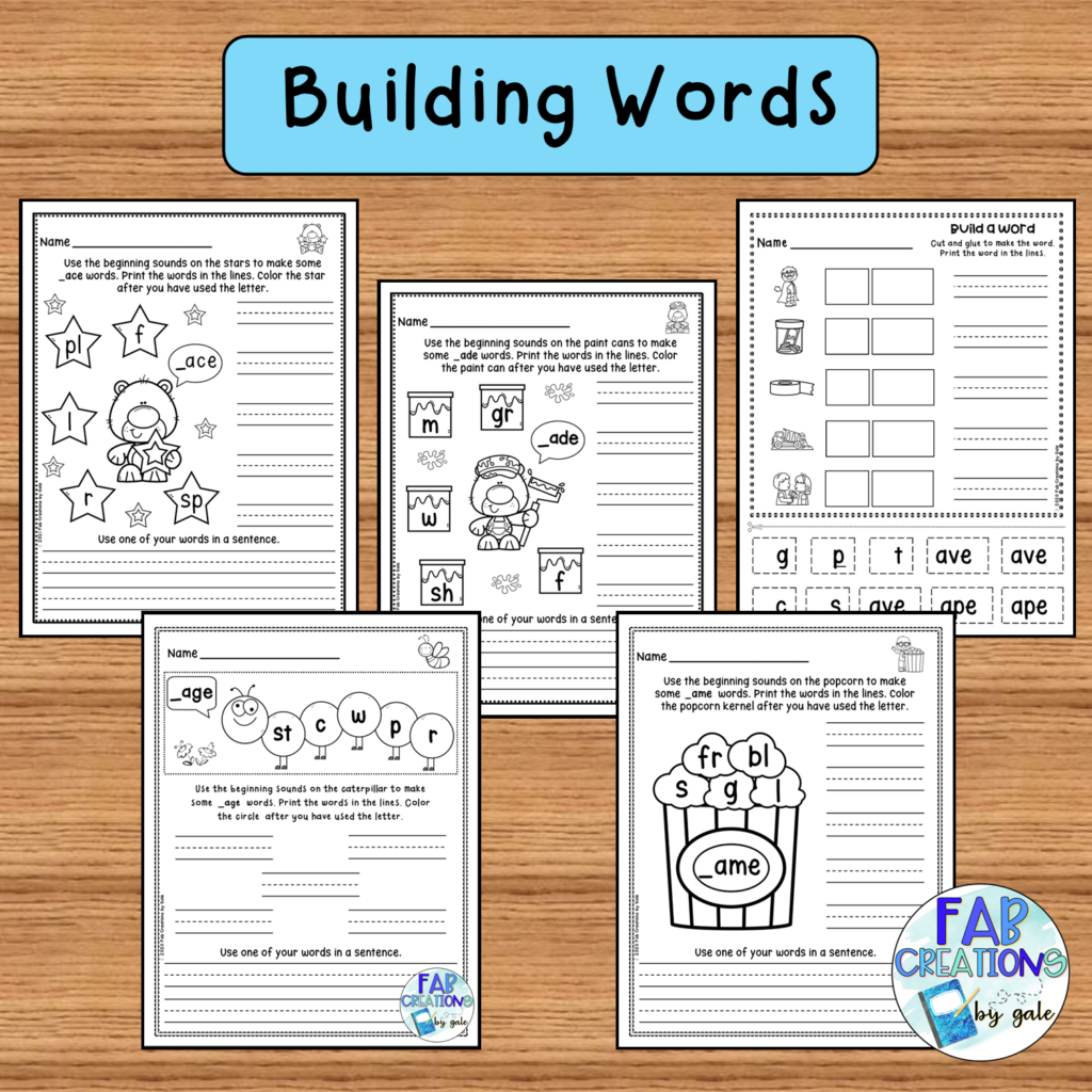 Long A CVCe Word Family Word Work | Made By Teachers